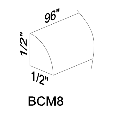 BCM8 Quarter Round Molding - Unfinished – United Cabinetry