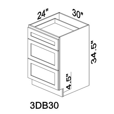 DB30 30" drawer base cabinet - Gray – United Cabinetry