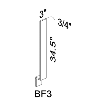 BF3 Universal Base filler 3" - Gray – United Cabinetry